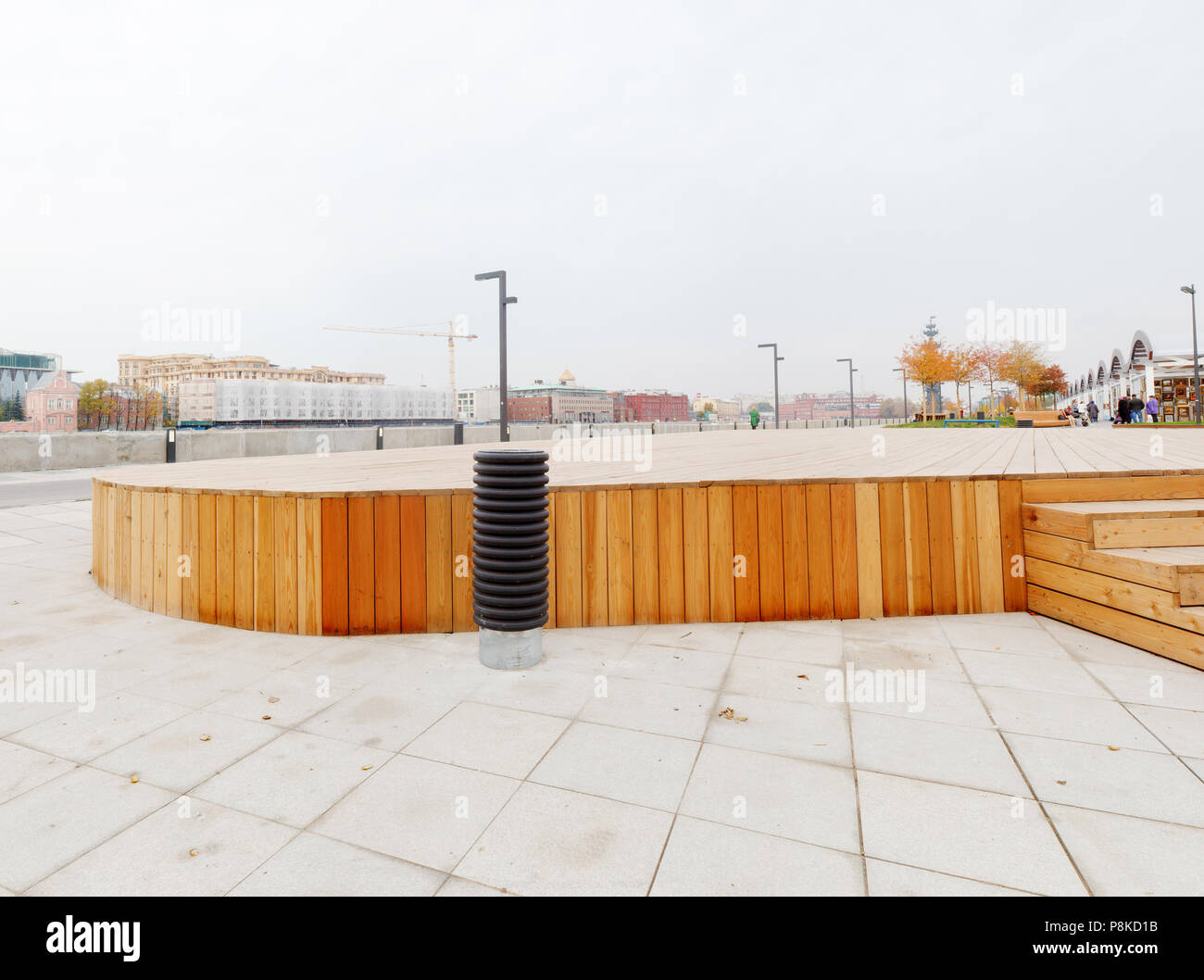 Street stage and bike rack Stock Photo - Alamy