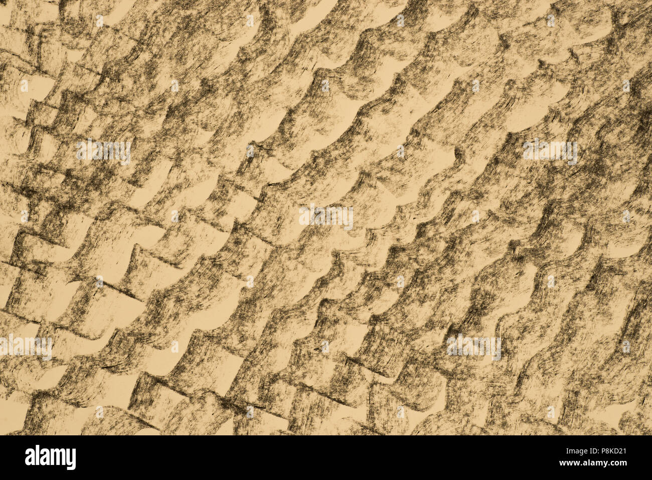 charcoal pattern drawing on yellow paper background texture macro Stock ...