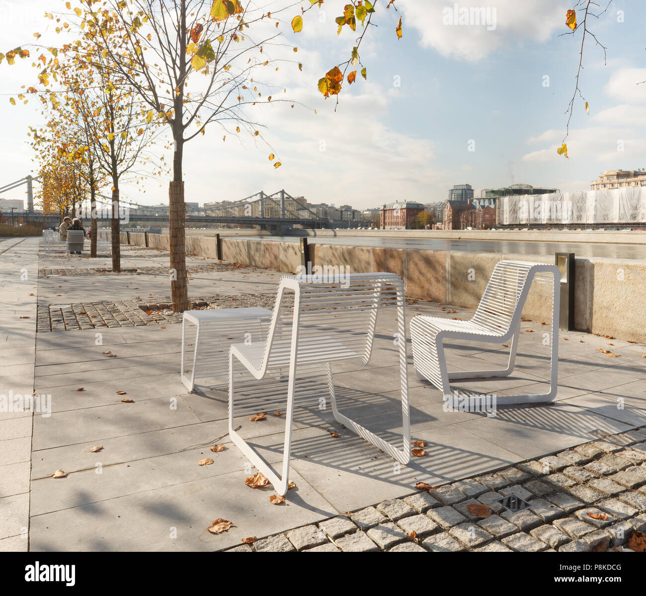 Street benches and chairs Stock Photo - Alamy