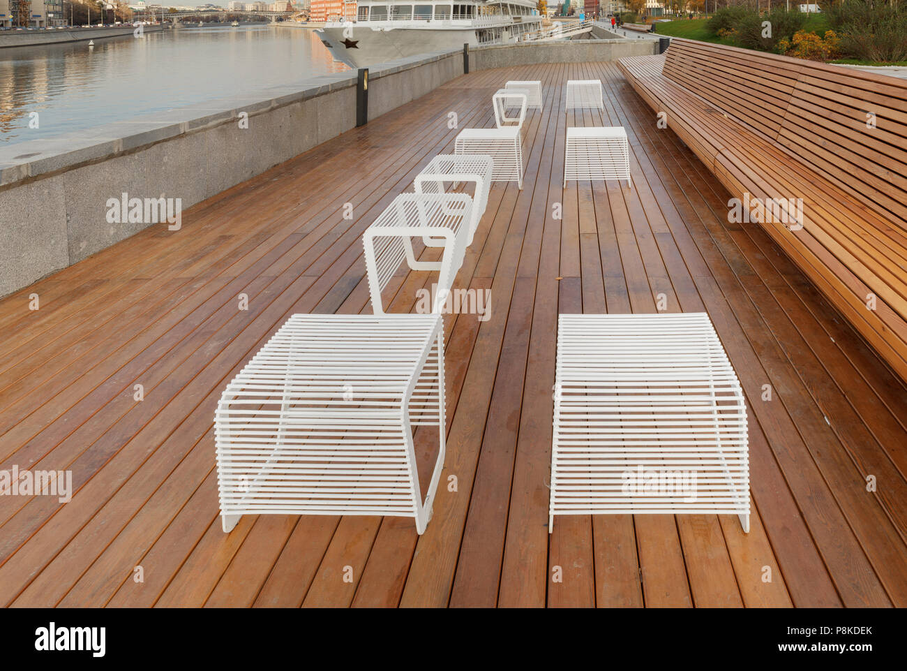Street benches and chairs Stock Photo - Alamy