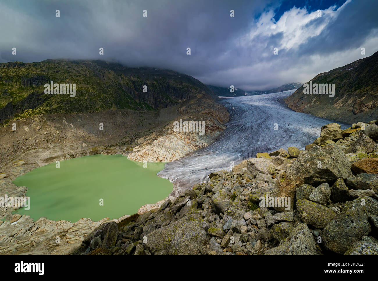Switzerland rhone glacier furkapass hi-res stock photography and images ...