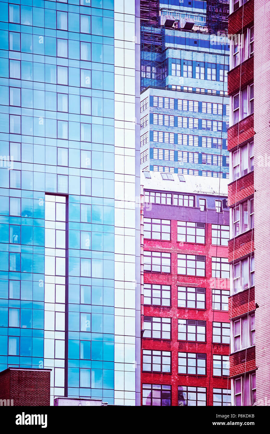 New York City diverse architecture, color toned picture, USA Stock ...