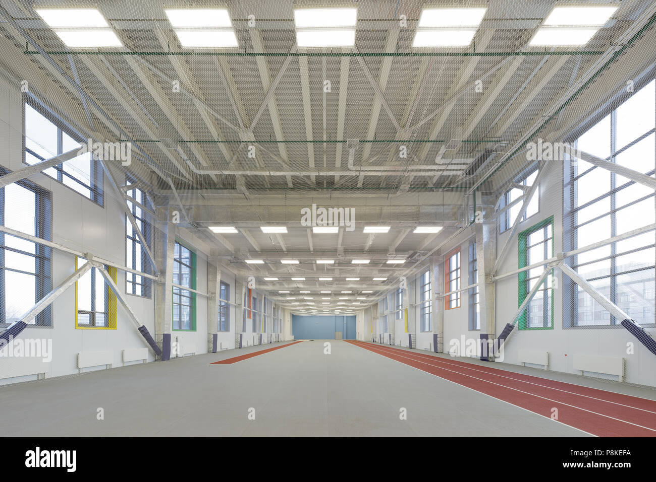 Big empty sports hall Stock Photo - Alamy