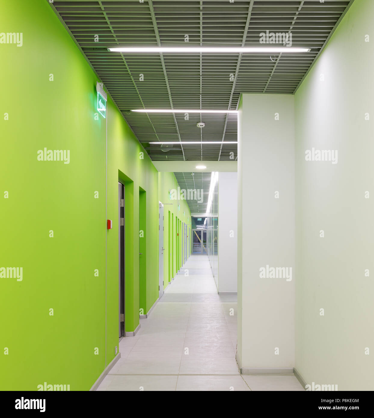 Empty office corridor in modern building Stock Photo - Alamy