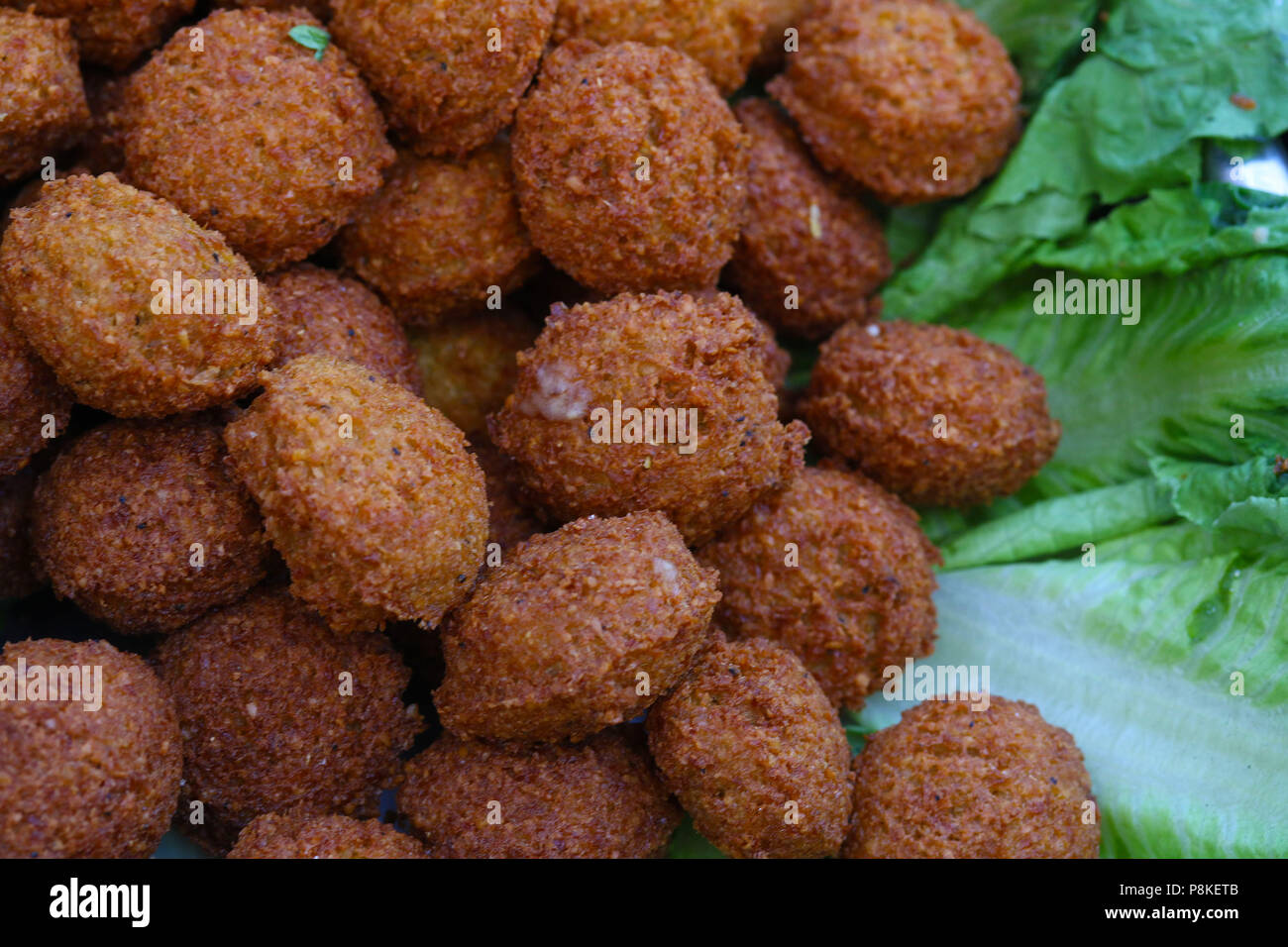 Deep fried falafel balls Stock Photo - Alamy