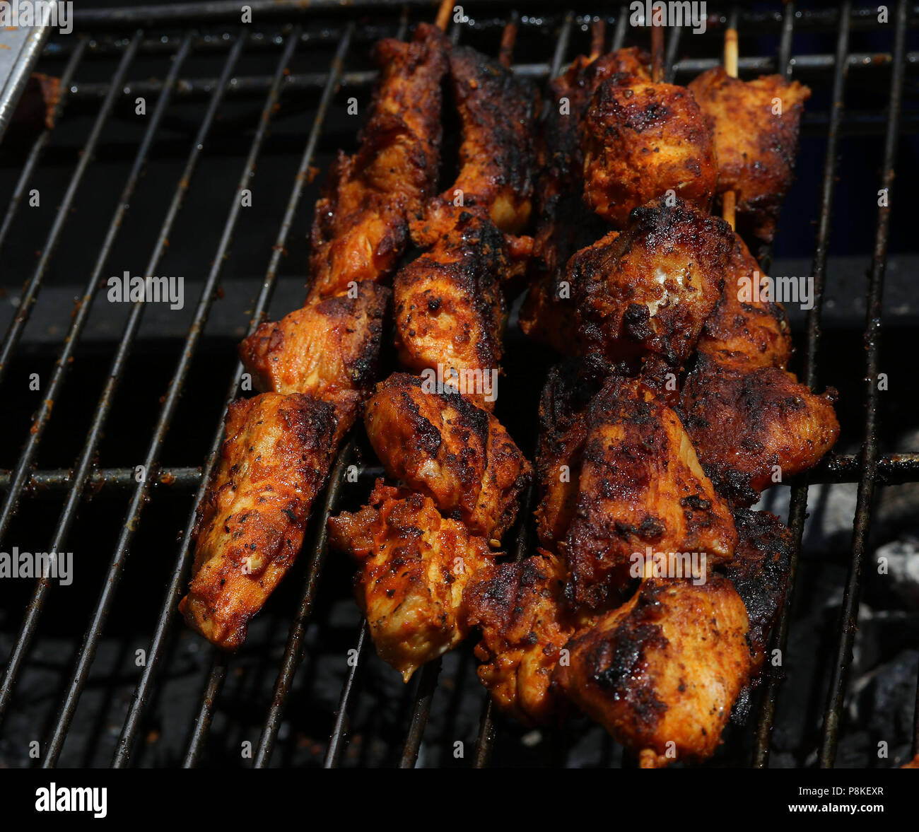 Chicken on a stick hi-res stock photography and images - Alamy