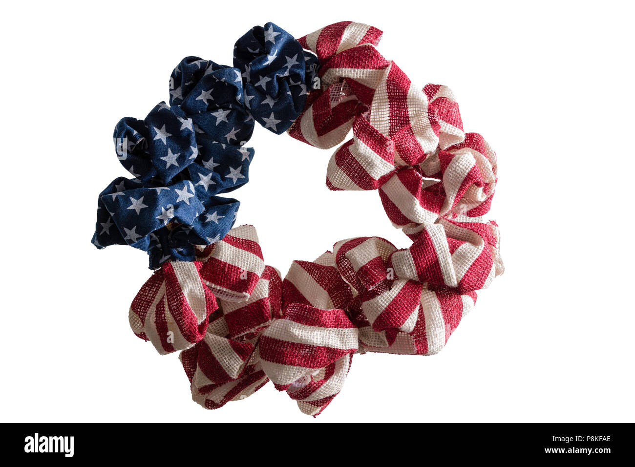 Patriotic American Independence wreath with the Stars and Stripes in ...