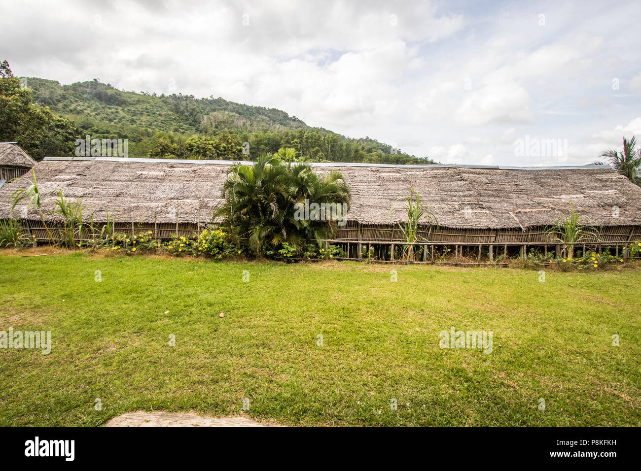 Traditional rungus longhouse kampung bavanggazo Sabah Malaysia Island ...