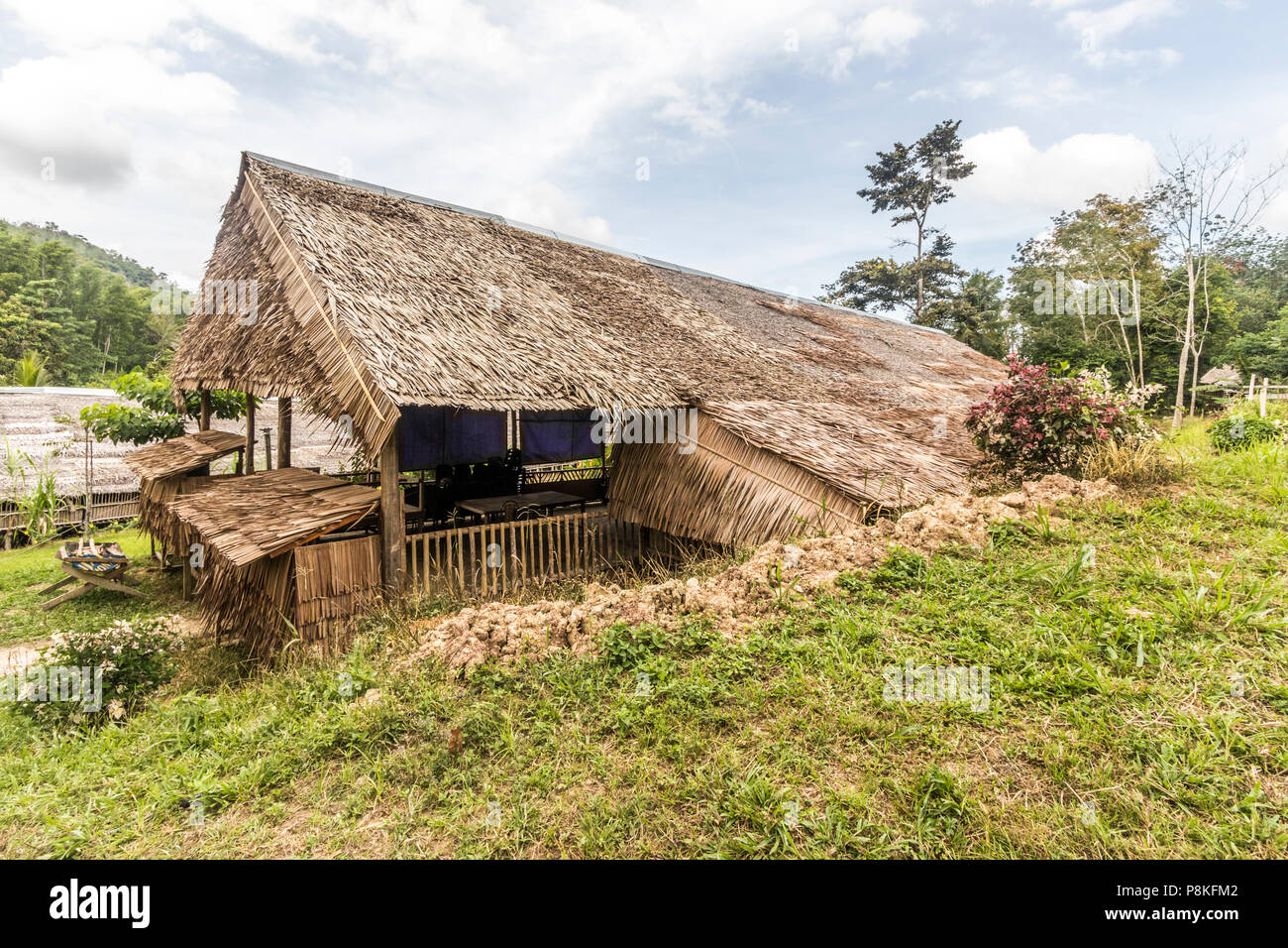 Traditional rungus longhouse kampung bavanggazo Sabah Malaysia Island ...