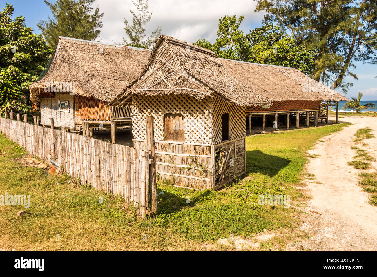 Longhouse Tip of Borneo beach,Sabah,Malaysia Borneo Stock Photo - Alamy
