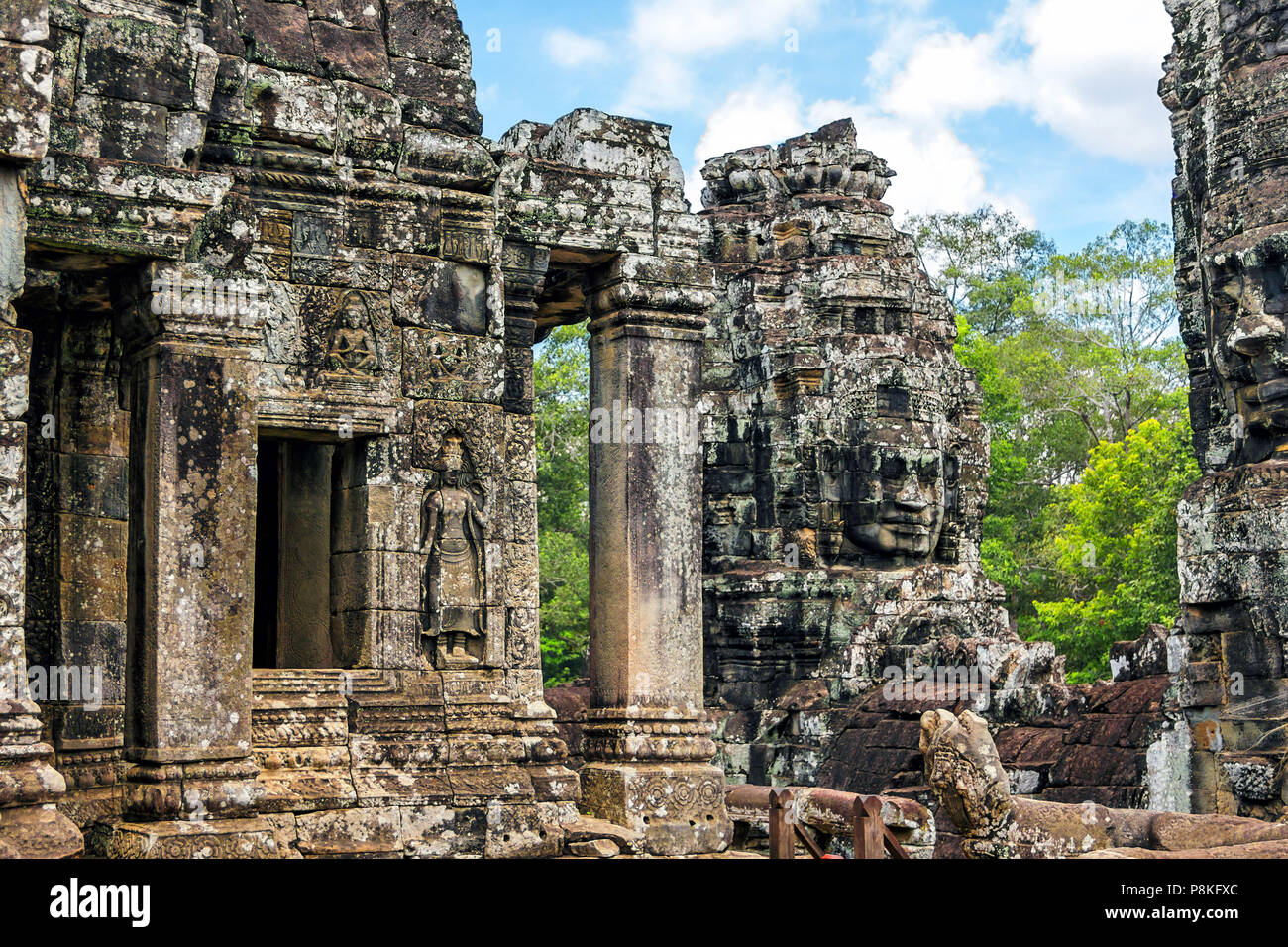 The famous Khmer temple of Angkor Tom in Cambodia Stock Photo - Alamy