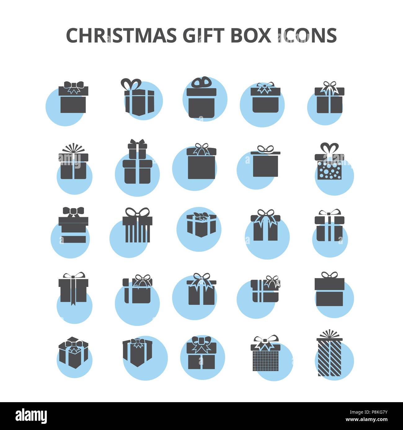Christmas Gift Box Icons. For web design and application interface ...