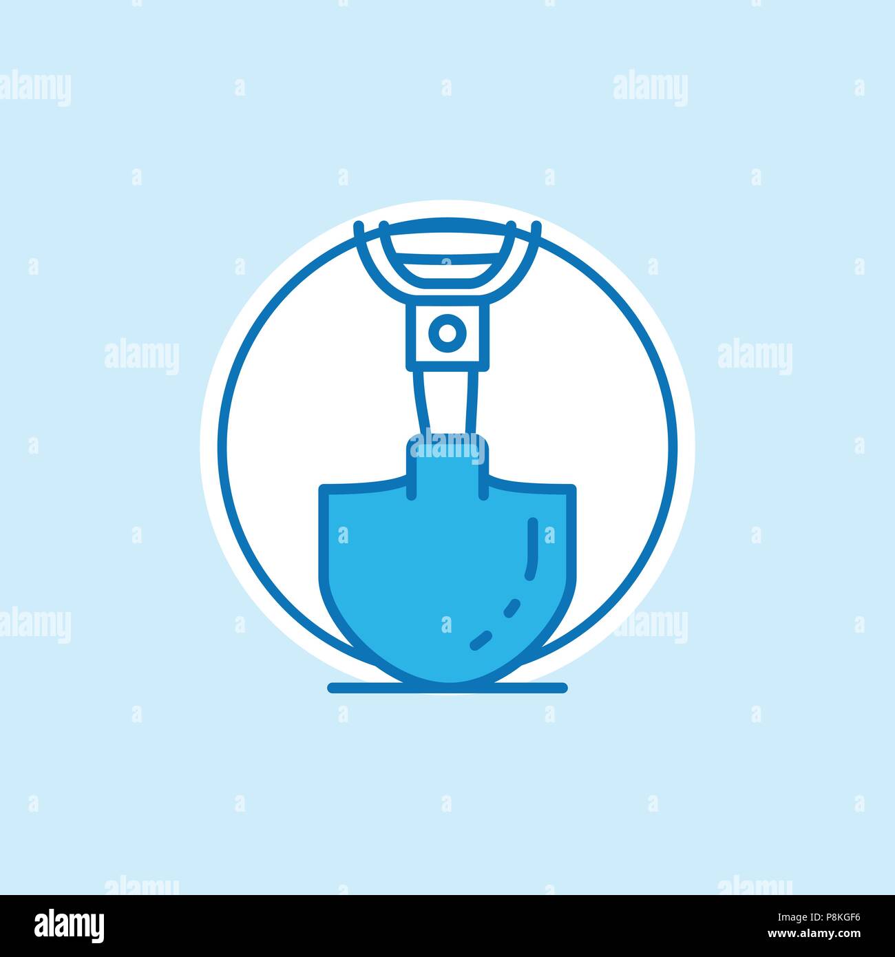 Labour day icon with light background with blue theme icon. For web ...