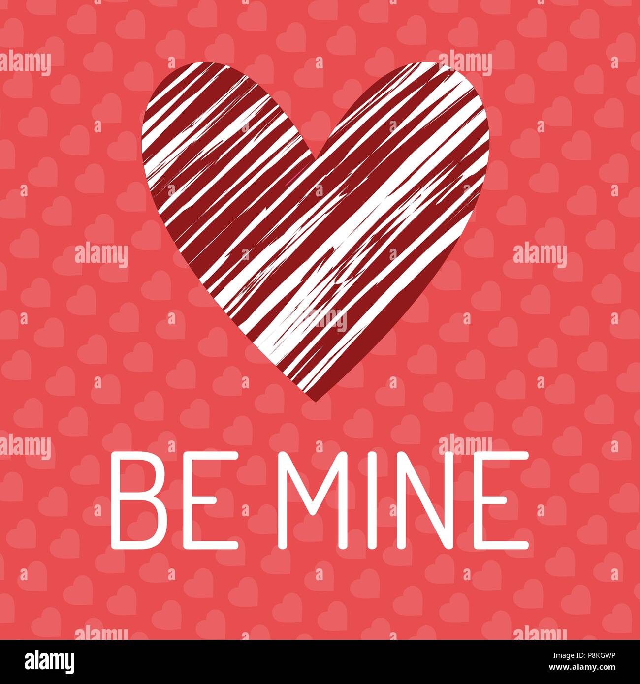 Be mine with pink background. For web design and application interface ...