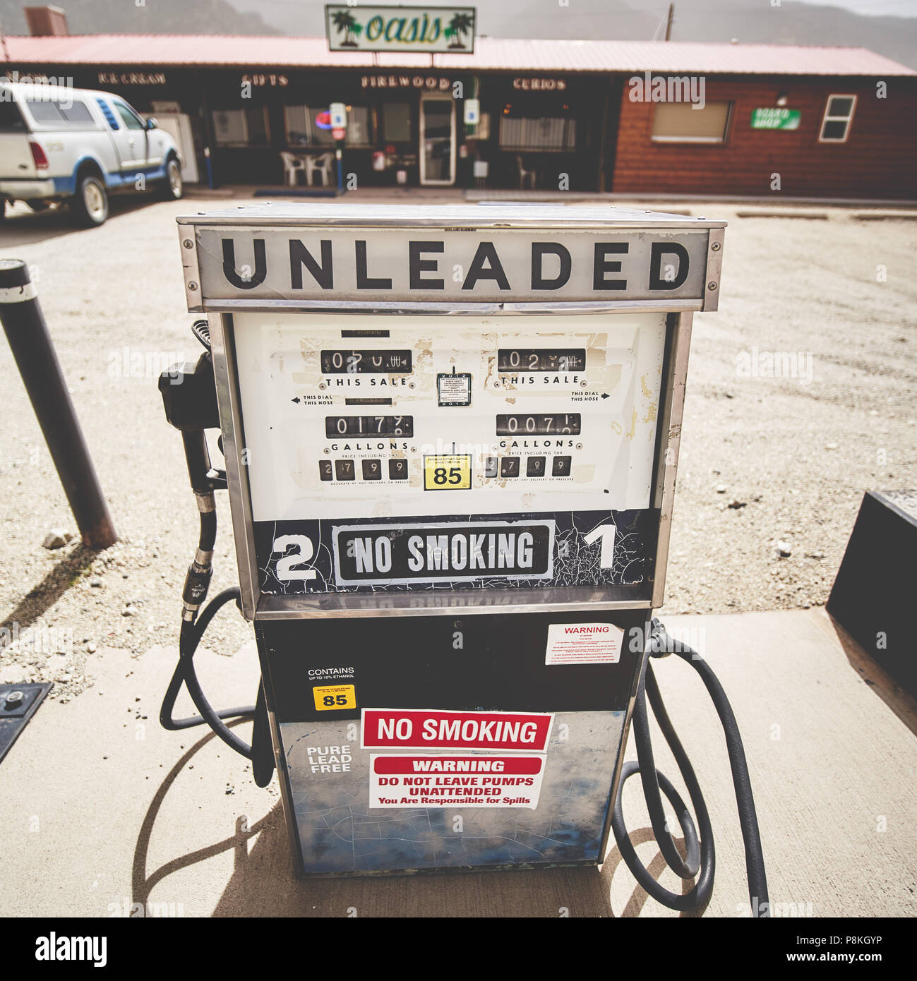 Old Gasoline pump Stock Photo - Alamy