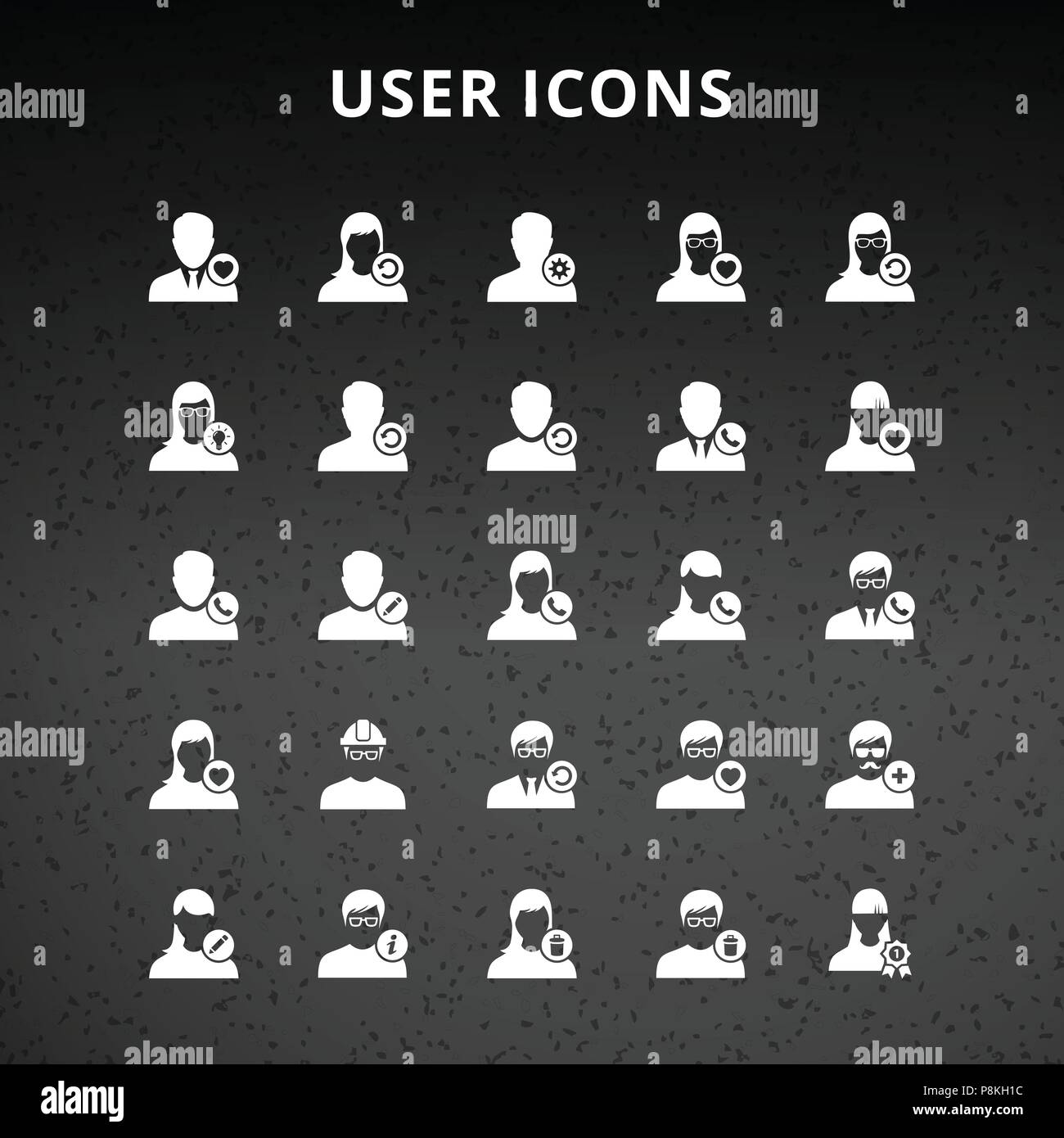 User Icons. For web design and application interface, also useful for ...