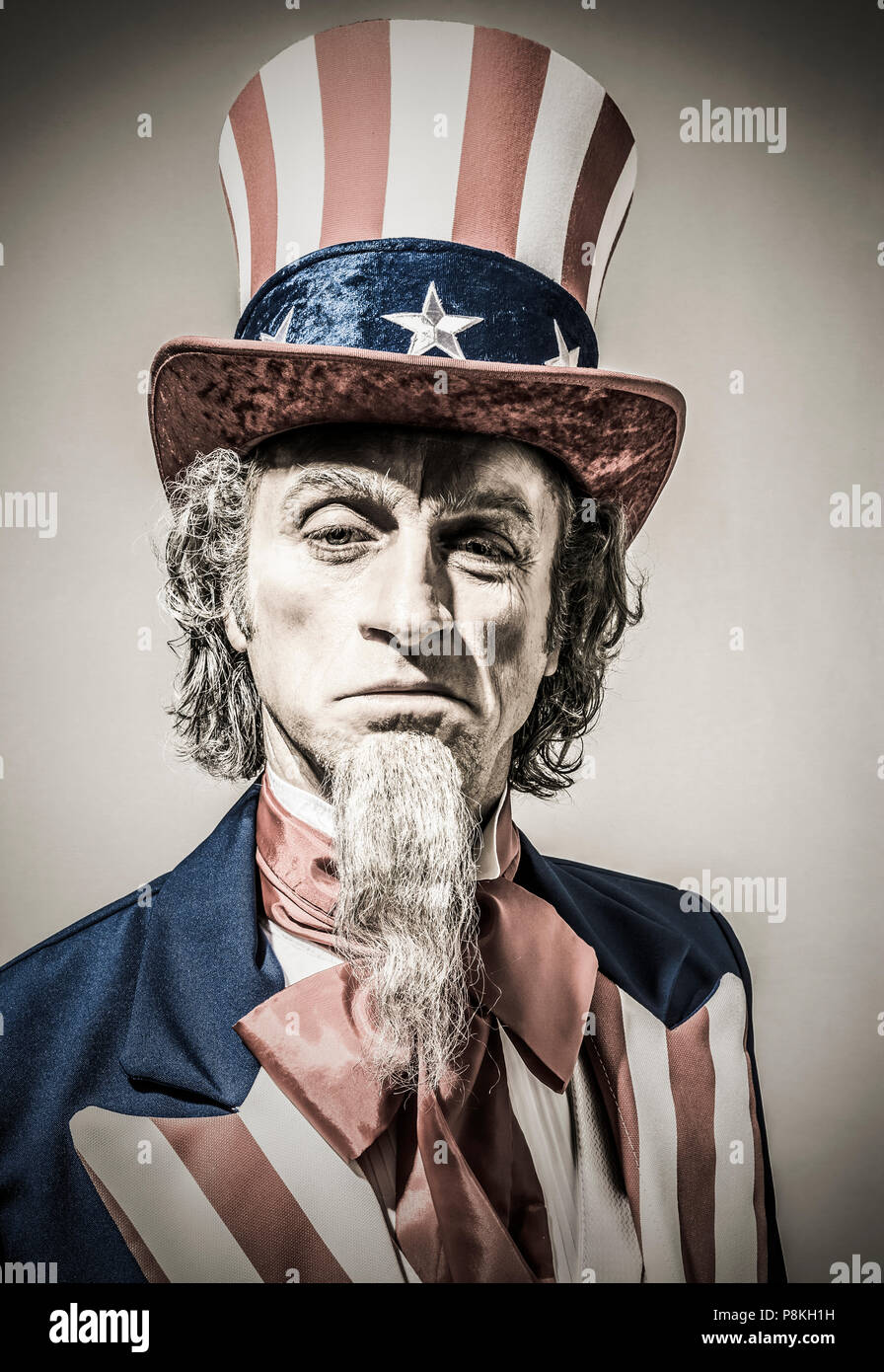 Uncle Sam head shot / portrait Stock Photo - Alamy