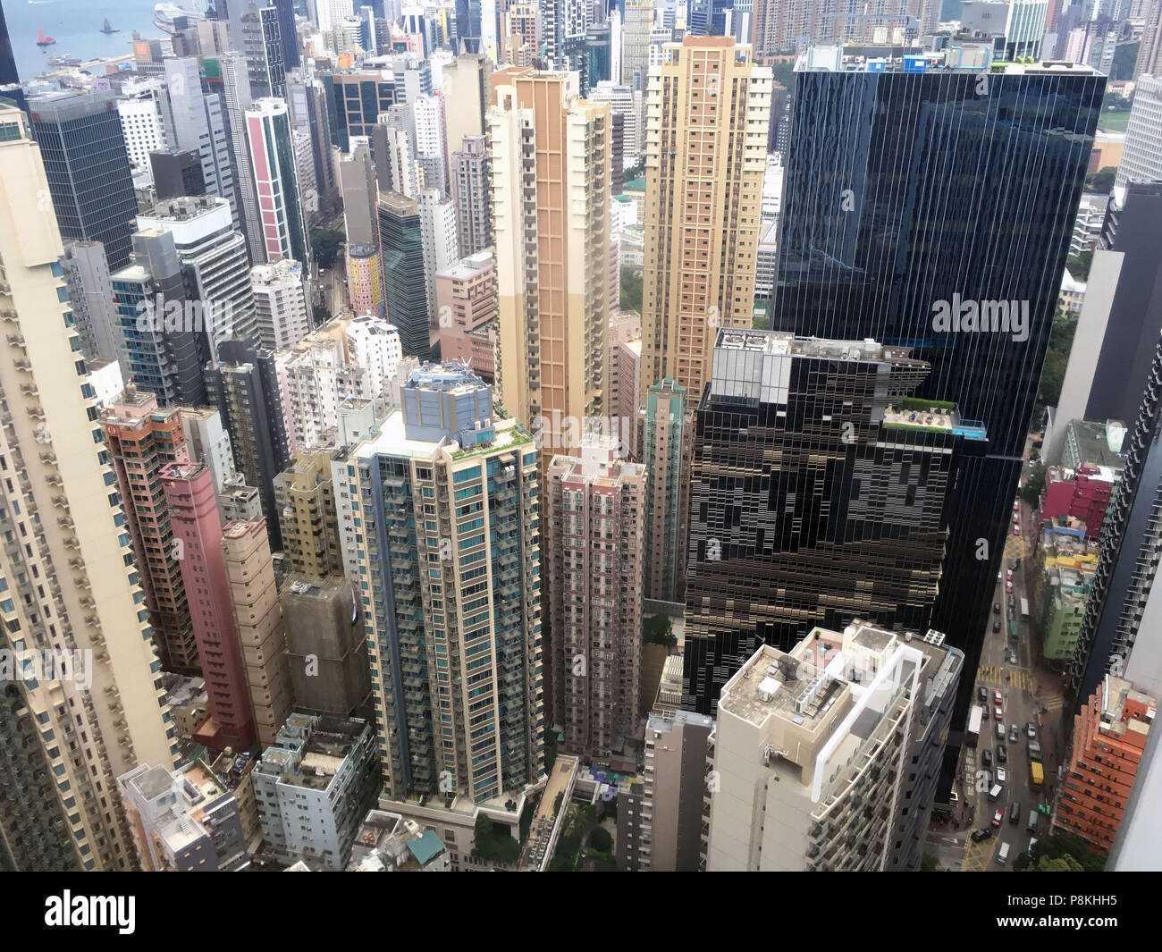 Hong Kong Financial District Aerial View Stock Photo - Alamy