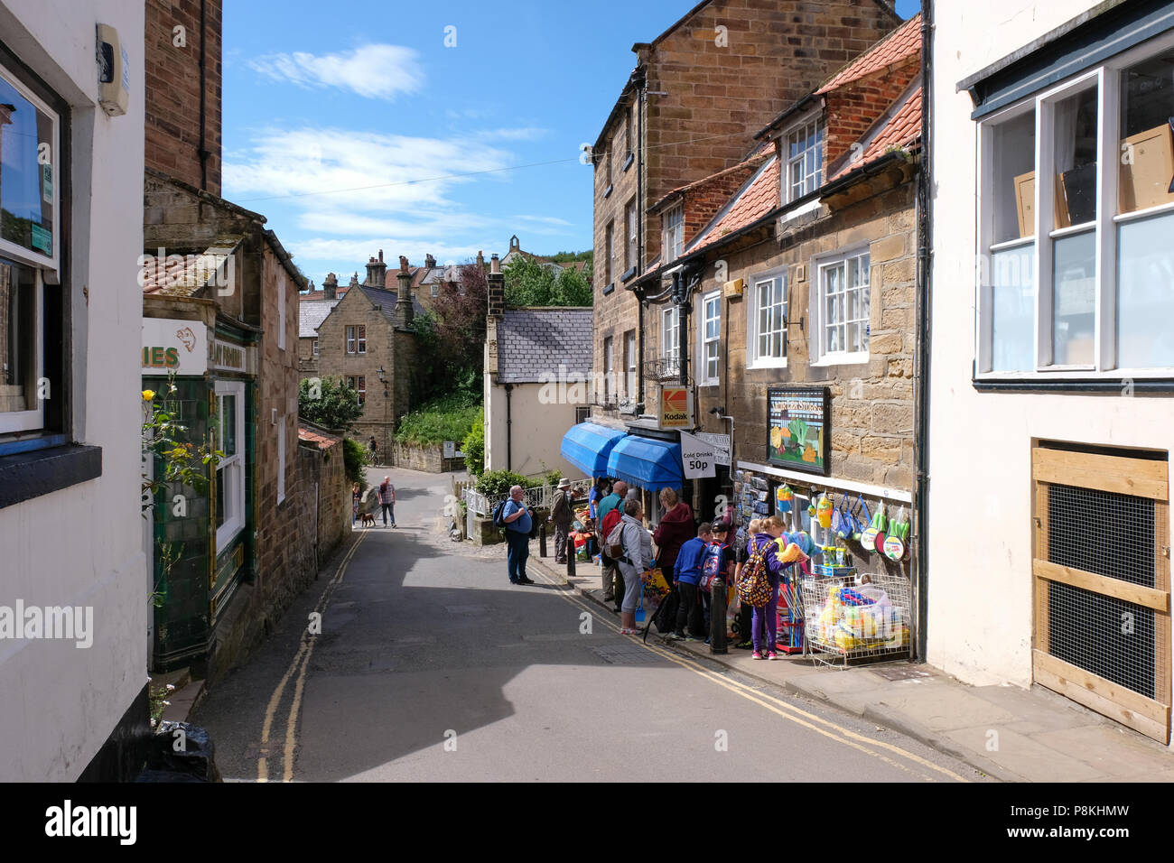 Street views of Robin Hood's Bay,Yorkshire Heritage Coast,England,UK ...