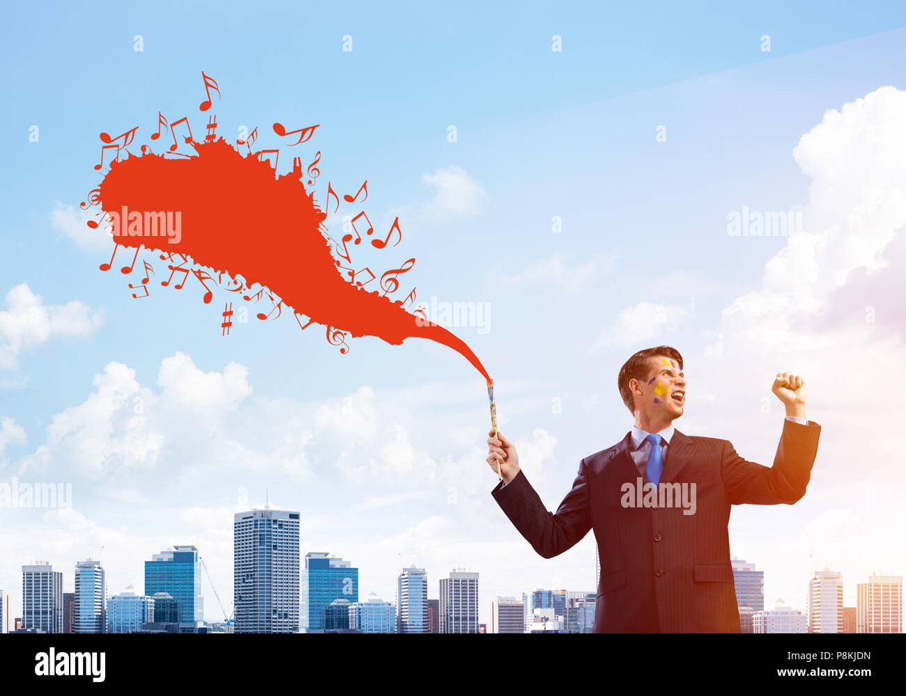 Business inspiration of young man Stock Photo - Alamy
