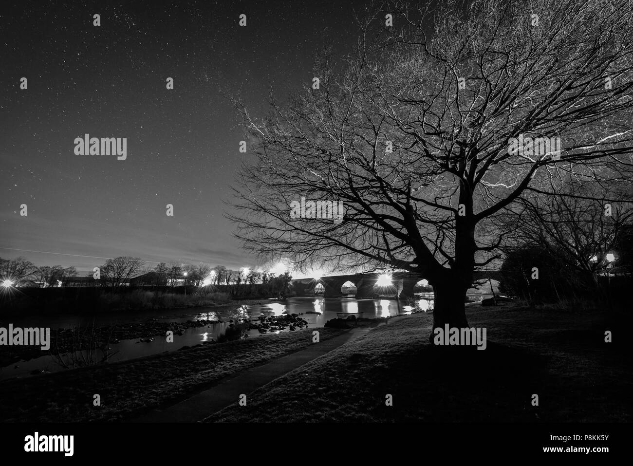 Winter snowy evening. UK Stock Photo - Alamy