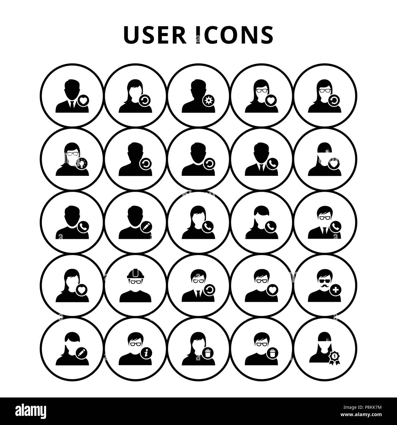 User Icons. For web design and application interface, also useful for ...