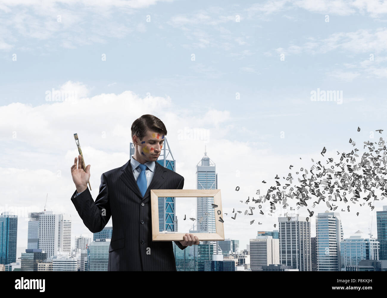 Business inspiration of young man Stock Photo - Alamy
