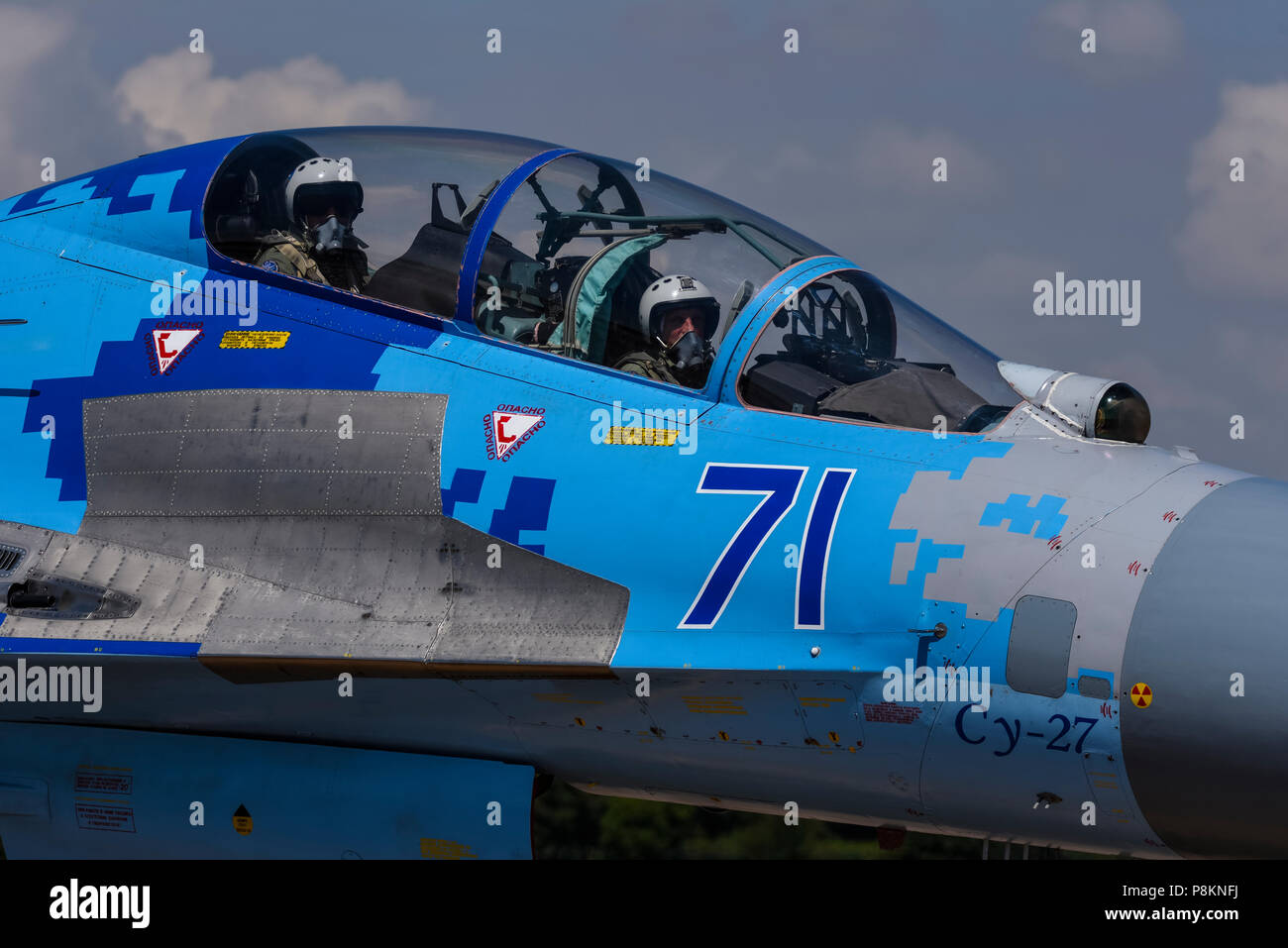Ukrainian Air Force Sukhoi Su-27 Flanker fighter jet plane - Russian ...