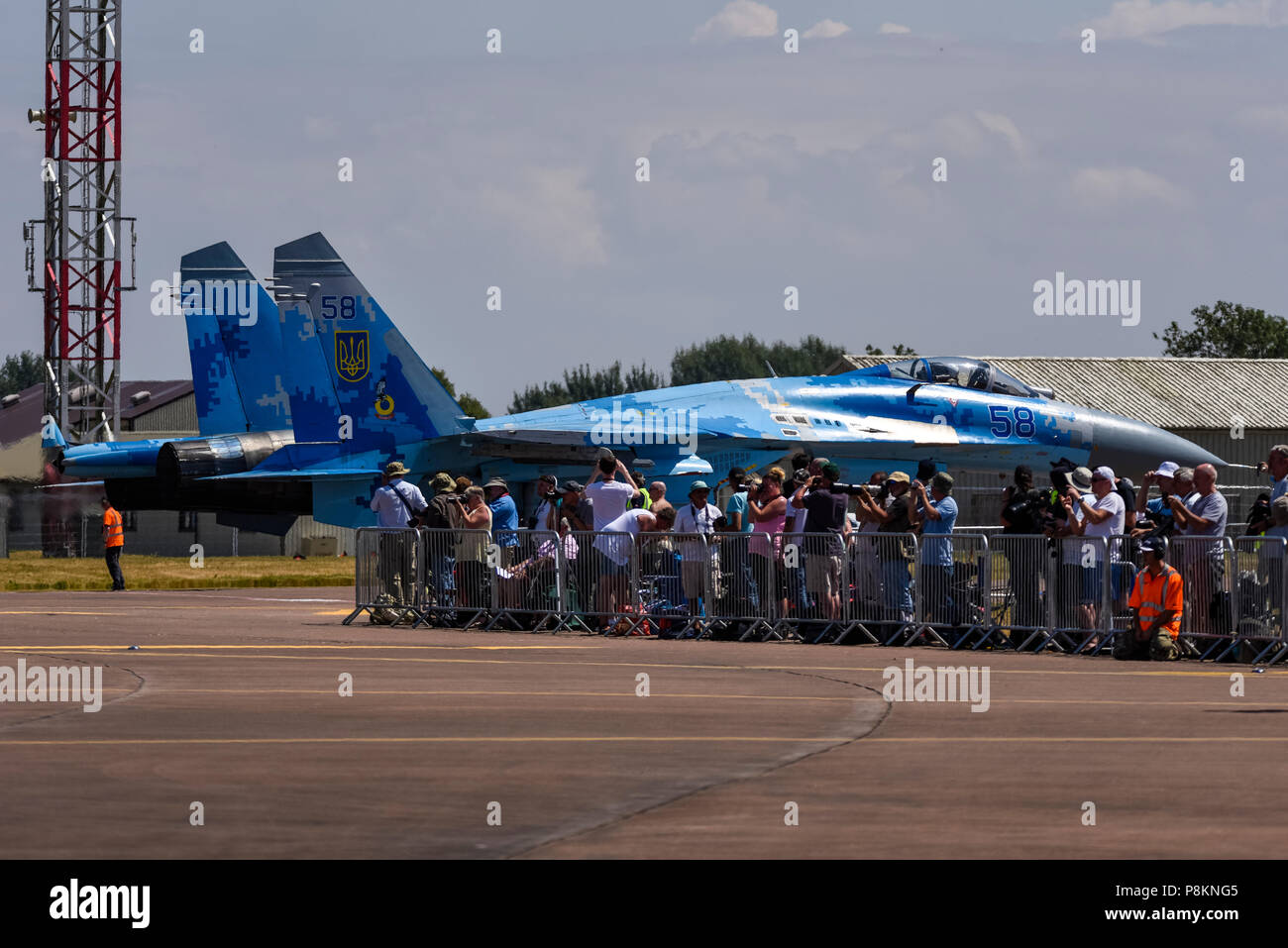 Ukrainian Air Force Sukhoi Su-27 Flanker fighter jet plane - Russian ...