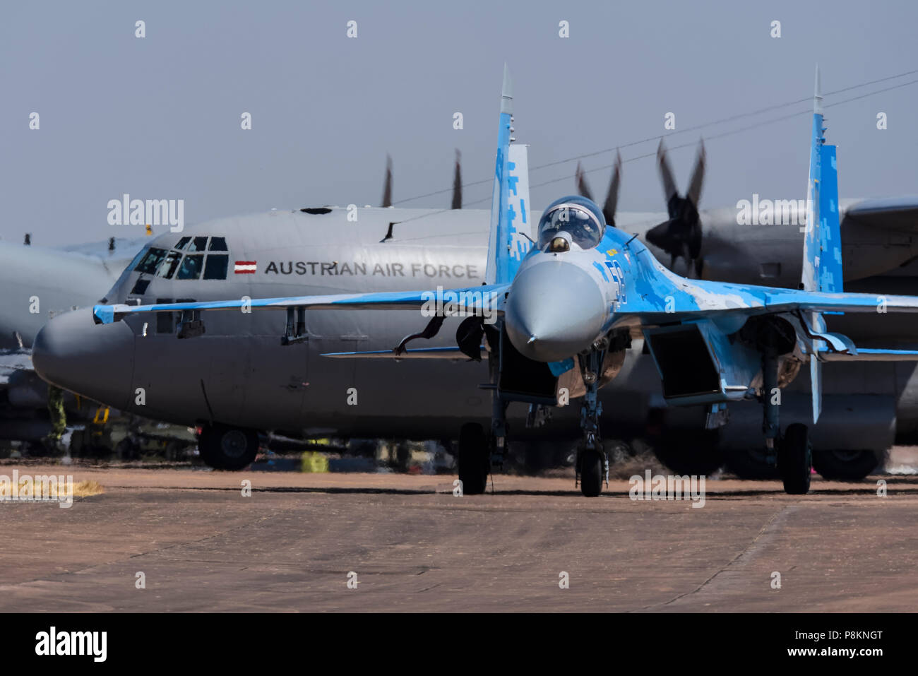Ukrainian Air Force Sukhoi Su-27 Flanker fighter jet plane - Russian ...