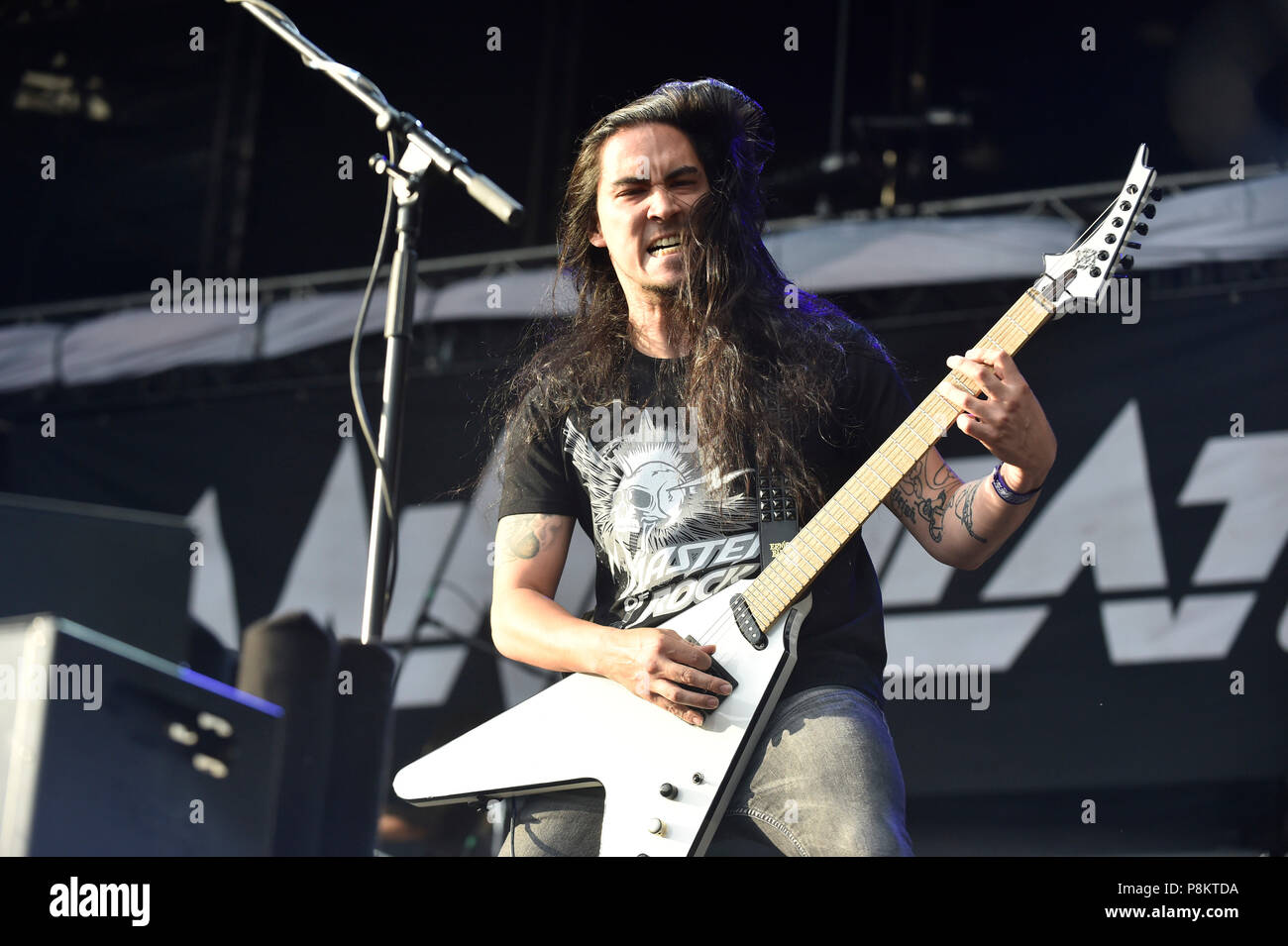 Vizovice, Czech Republic. 12th July, 2018. Aaron Homma of Annihilator ...