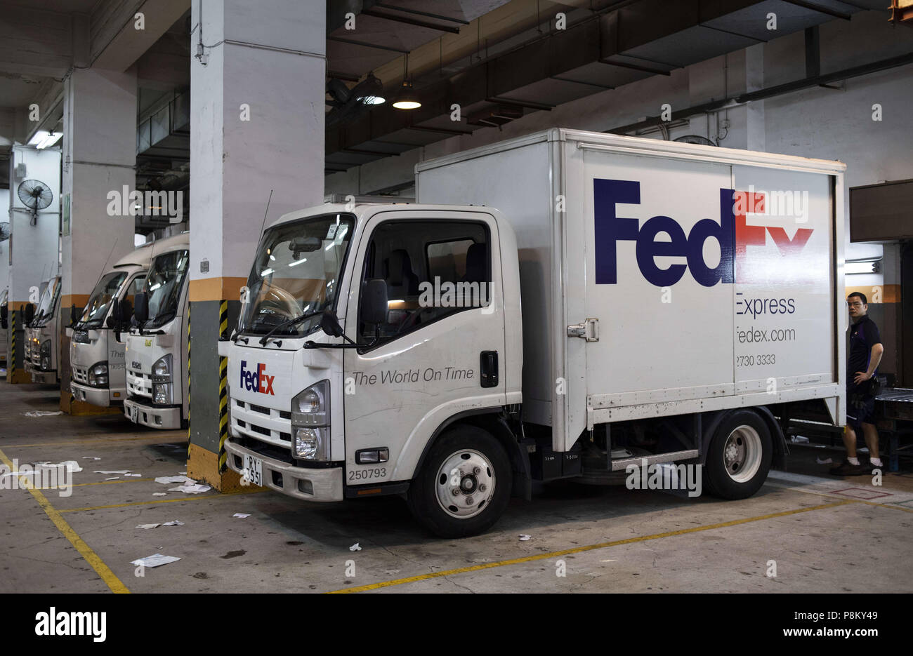 Kowloon, Hong Kong. 7th July, 2018. Multinational American delivery ...