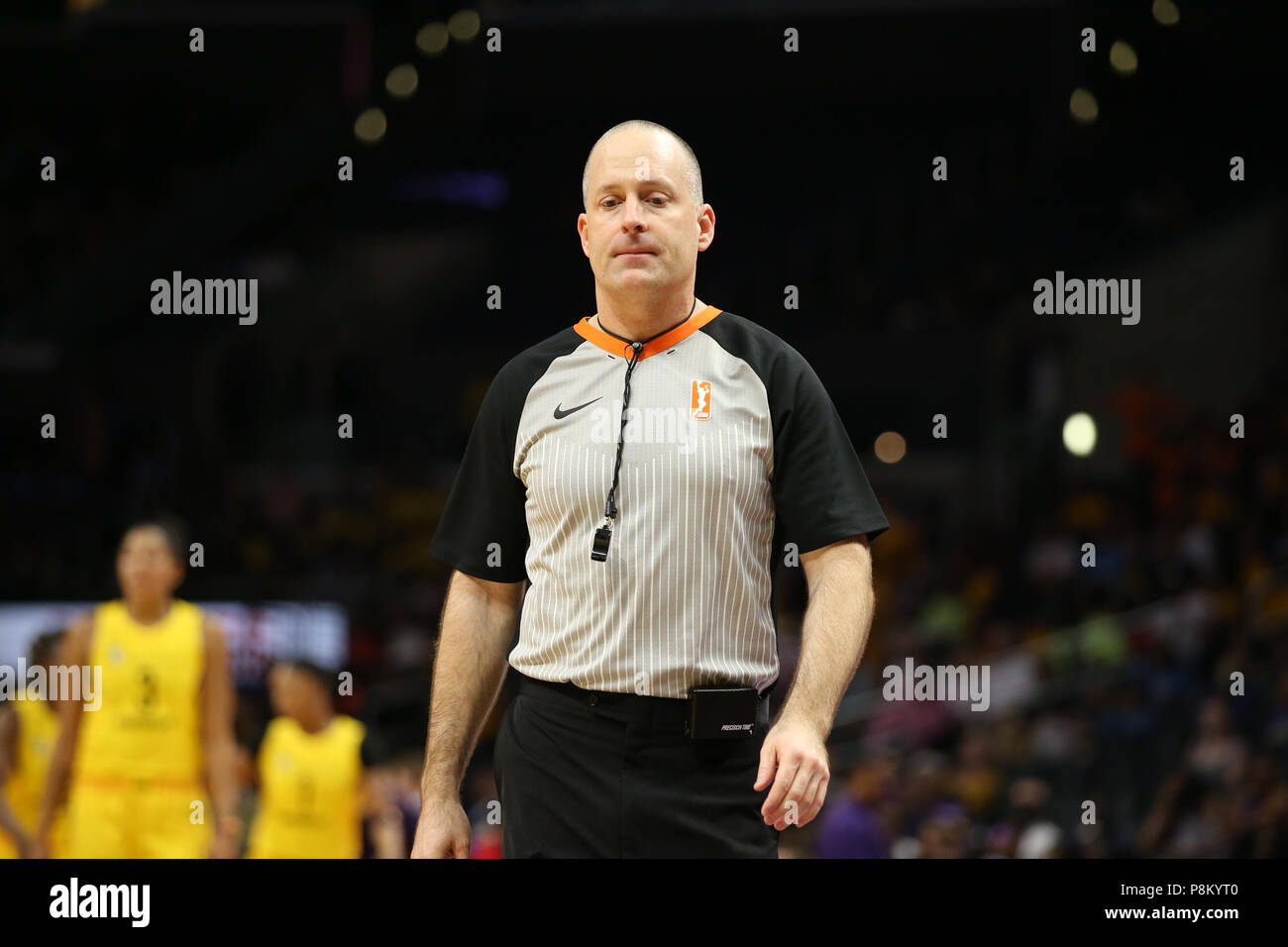 WNBA referee Jeff Wooten #23 during the Dallas Wings vs Los Angeles ...