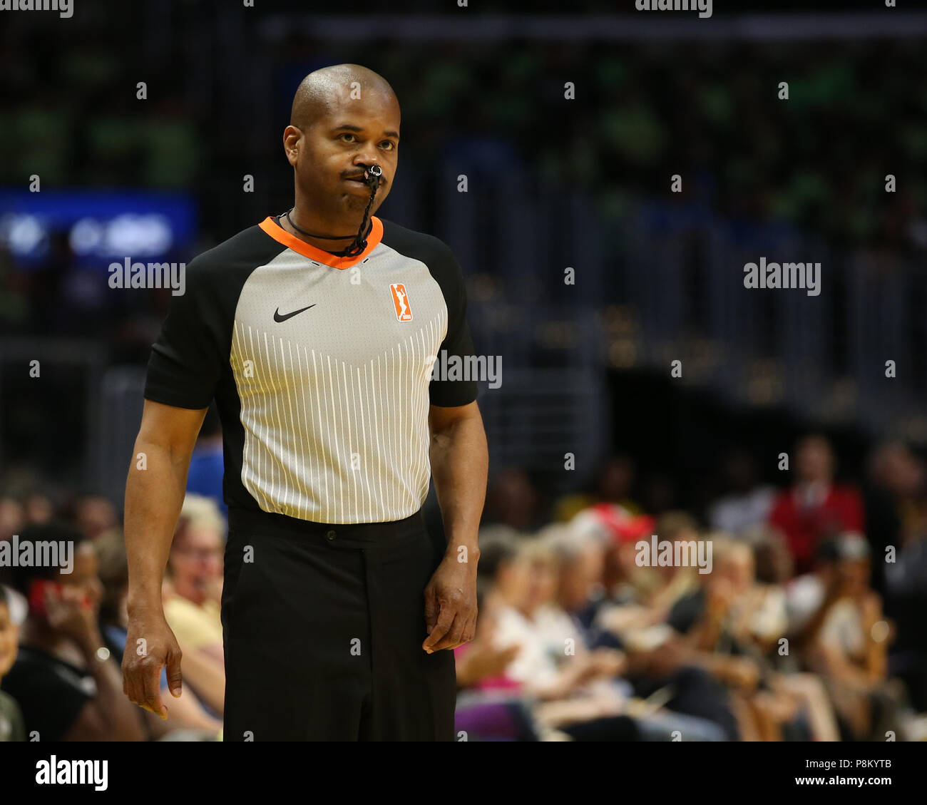 WNBA referee Byron Jarrett #21 during the Dallas Wings vs Los Angeles ...