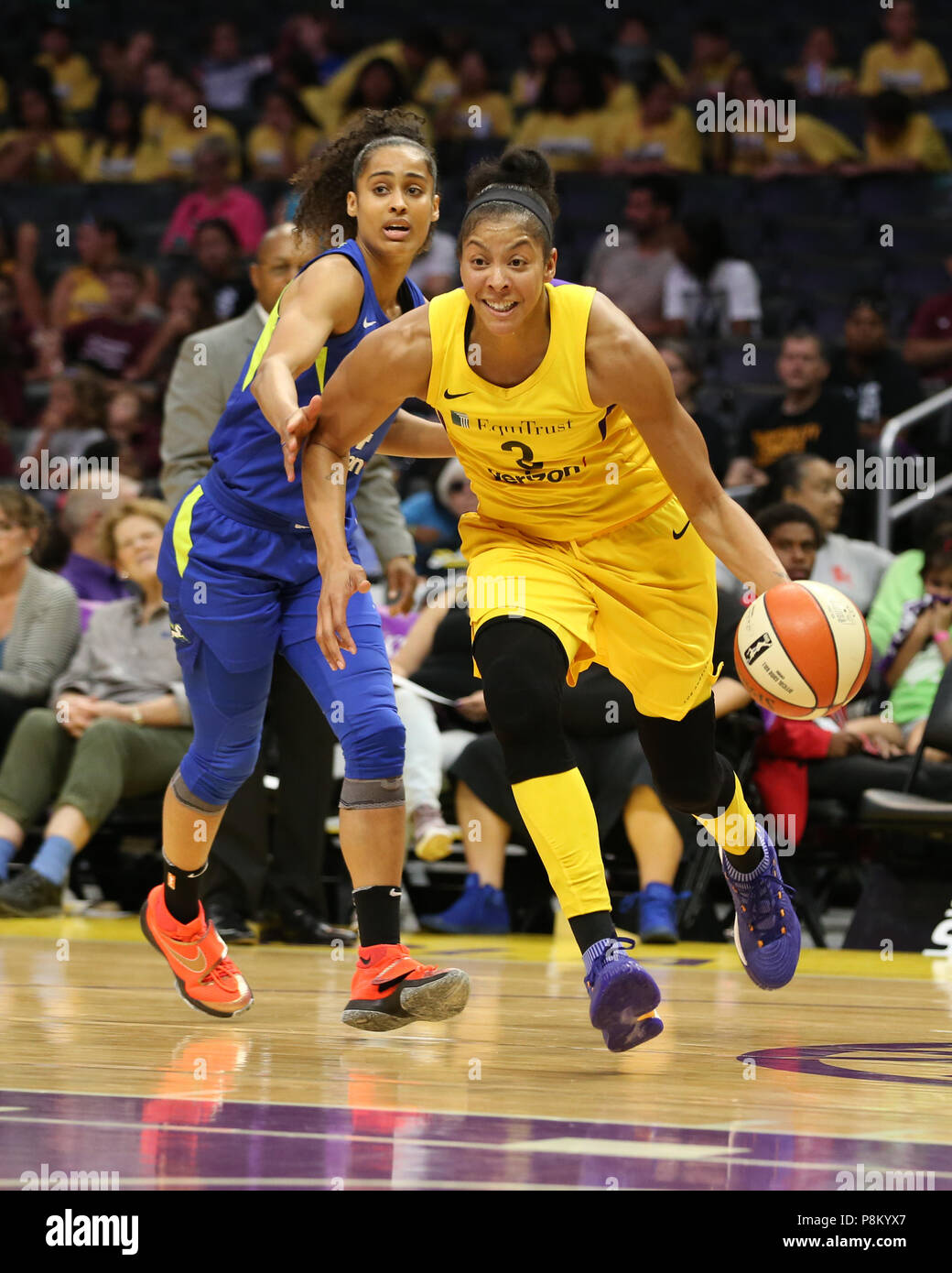 Los Angeles Sparks forward Candace Parker #3 during the Dallas Wings vs ...