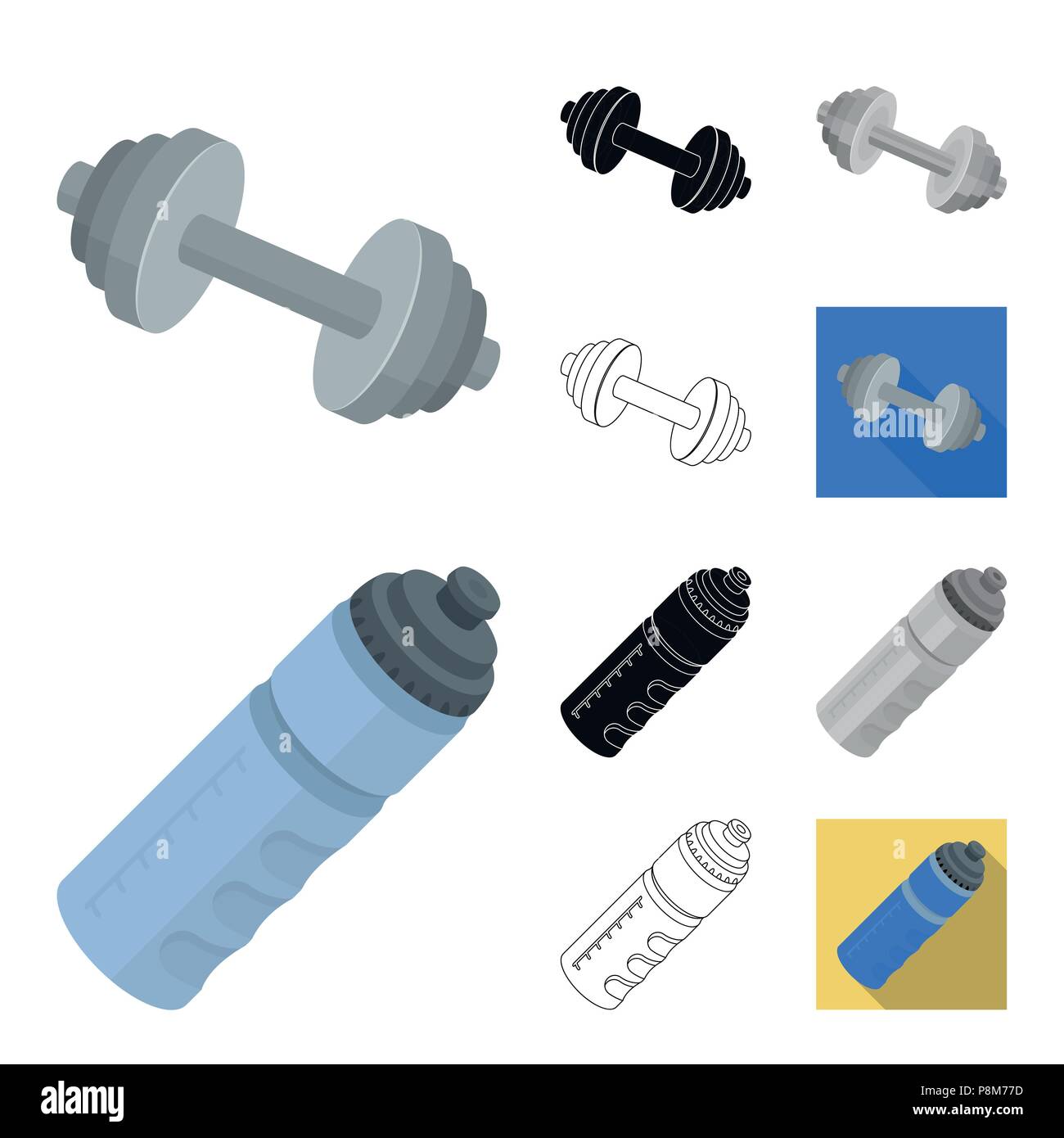 Gym and training cartoon,black,flat,monochrome,outline icons in set ...