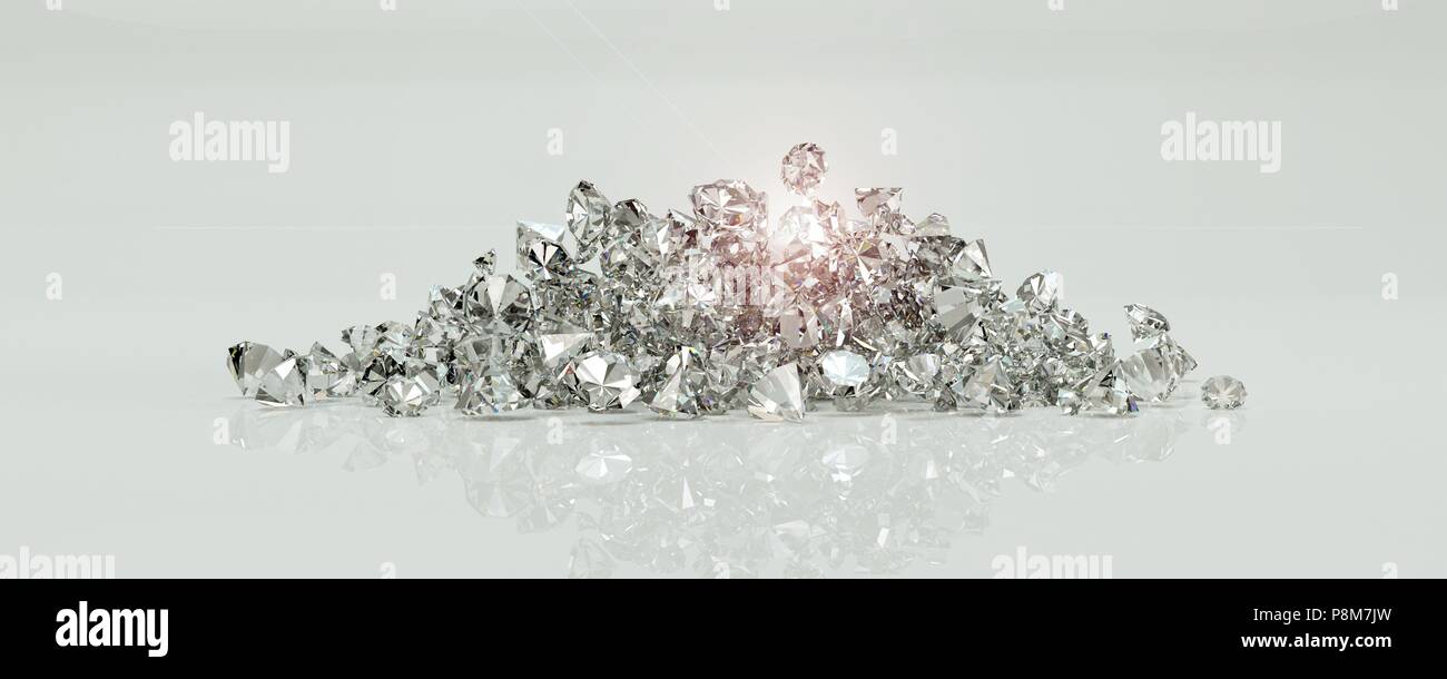 Group of diamonds on a white background Stock Photo - Alamy