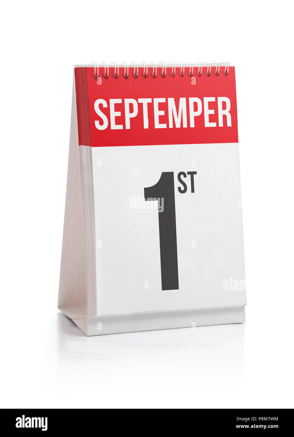 September calendar page Cut Out Stock Images & Pictures - Alamy