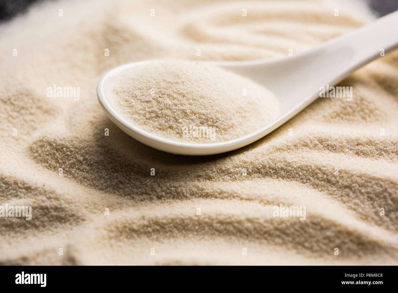 Raw Semolina flour or Rava powder is the coarse, purified wheat ...