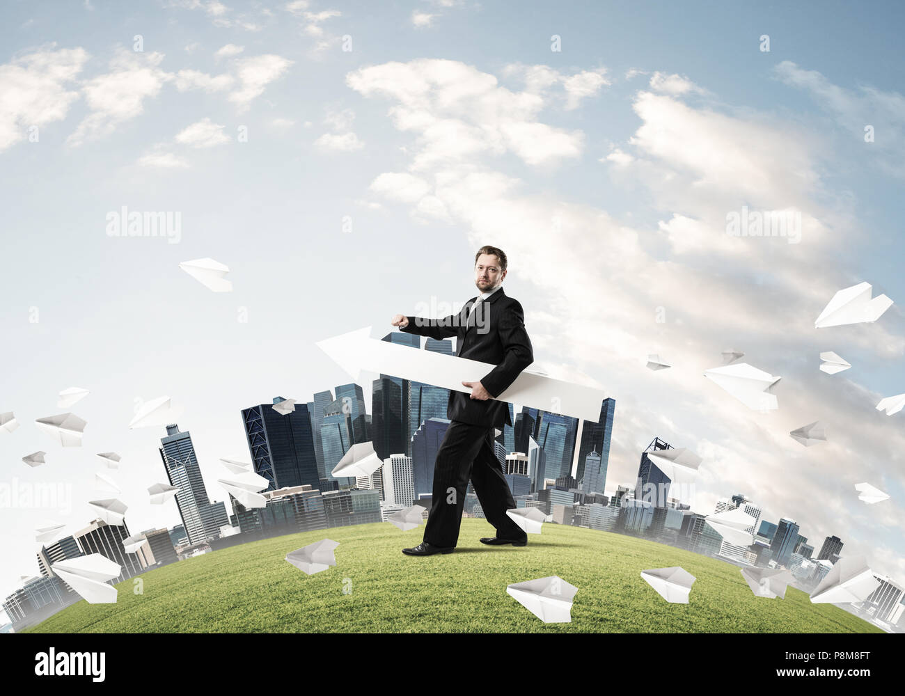 Successful businessman and development Stock Photo - Alamy