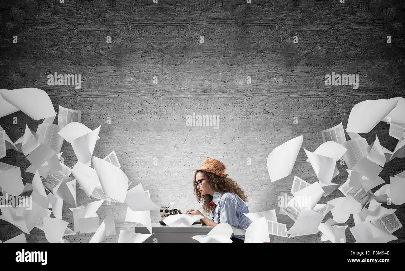 Creative inspiration of young female writer Stock Photo - Alamy