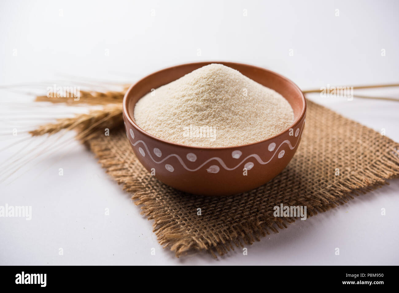 Raw Semolina flour or Rava powder is the coarse, purified wheat ...