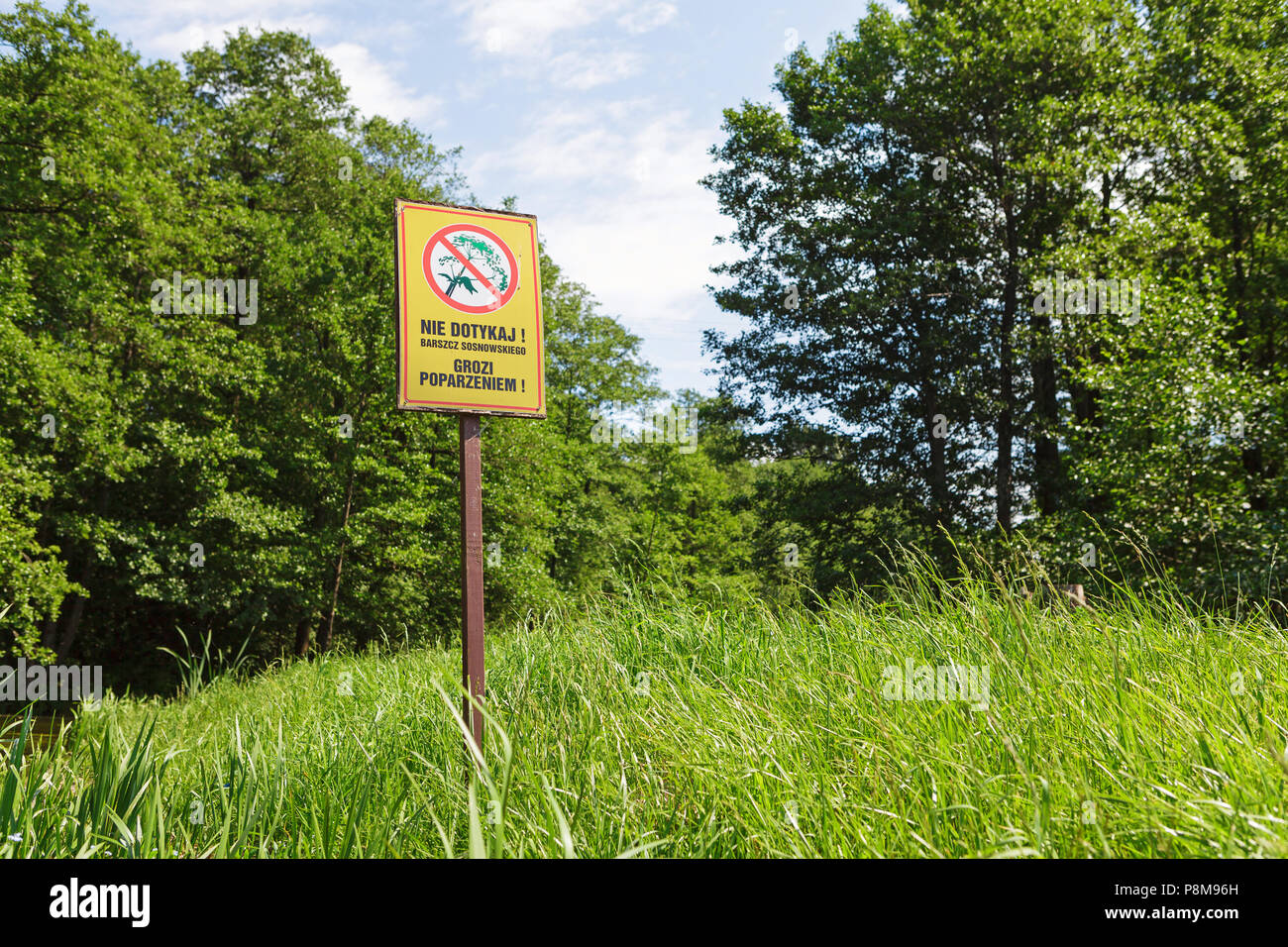 Green warning sign hi-res stock photography and images - Alamy