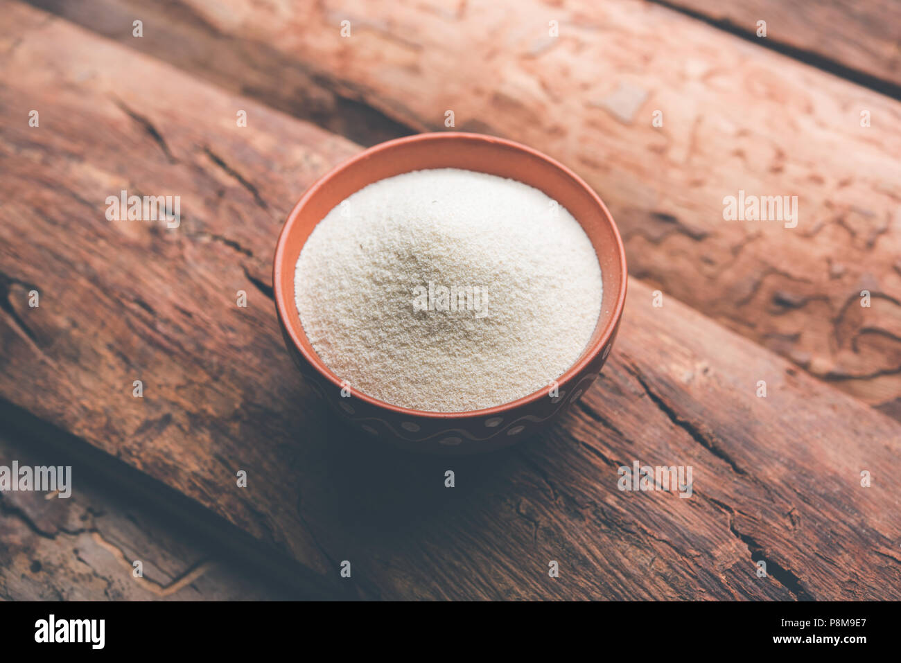 Raw Semolina flour or Rava powder is the coarse, purified wheat ...