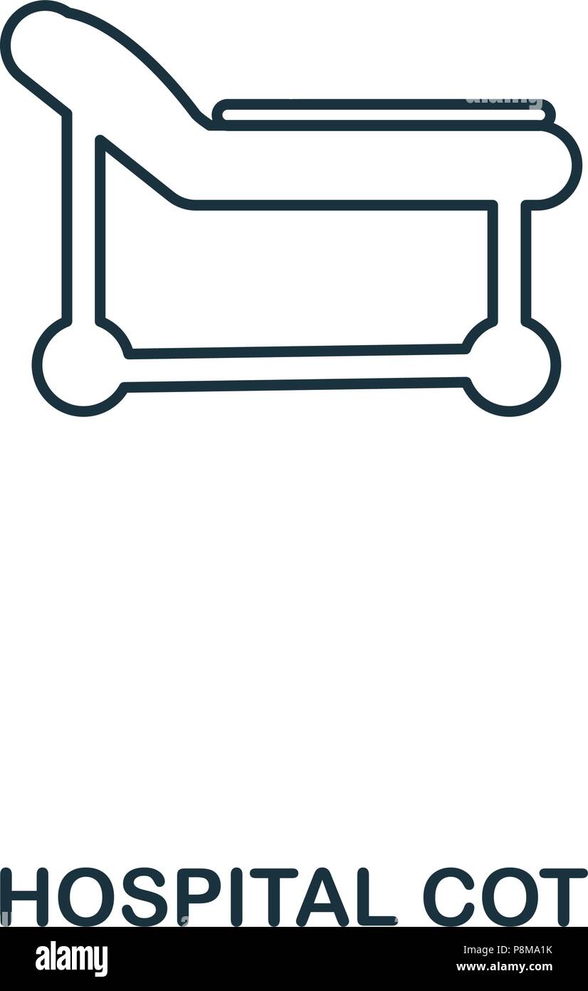 Patient hospital bed silhouette Stock Vector Images - Alamy