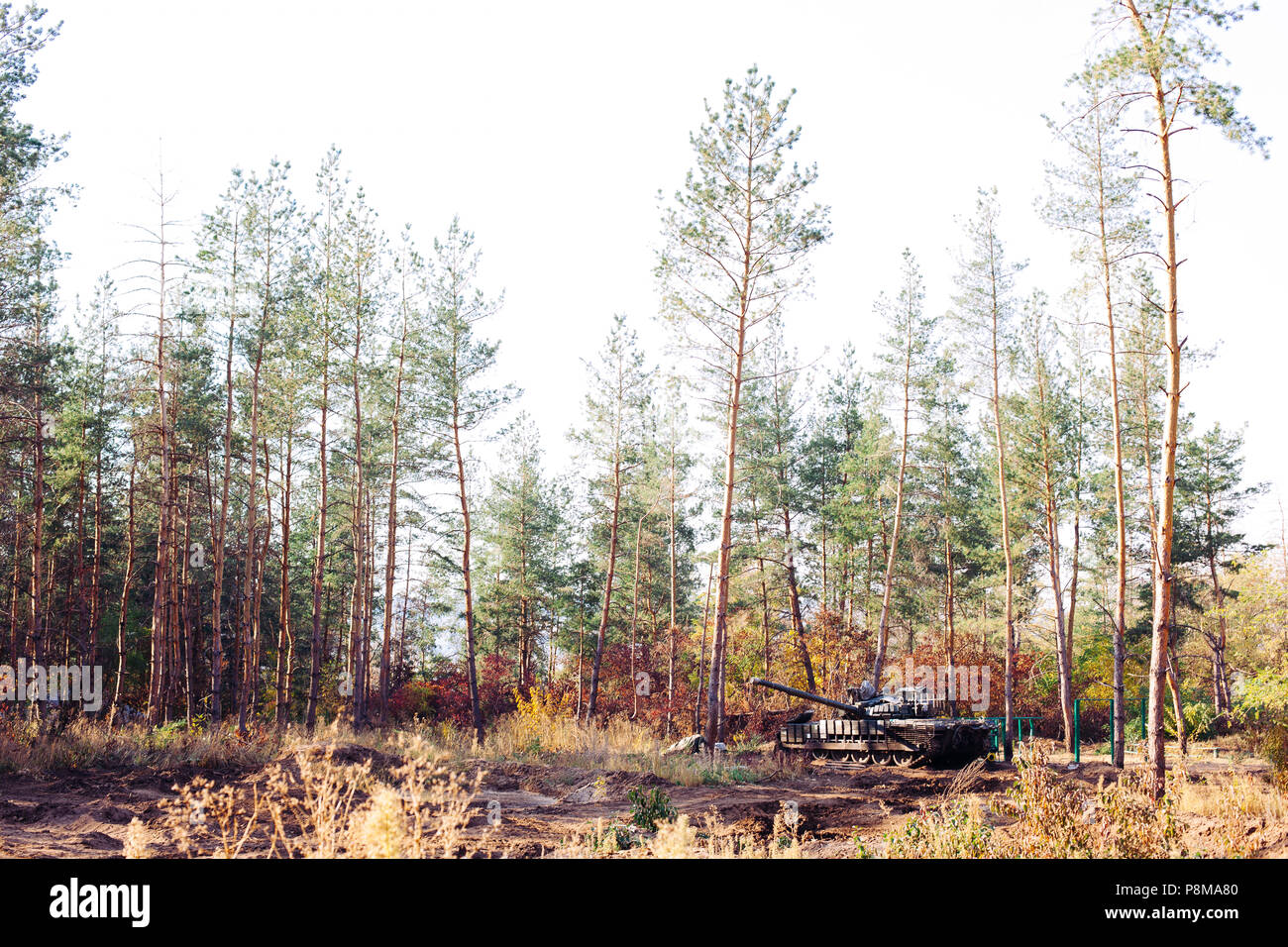 tank in a real war on donbass Stock Photo - Alamy
