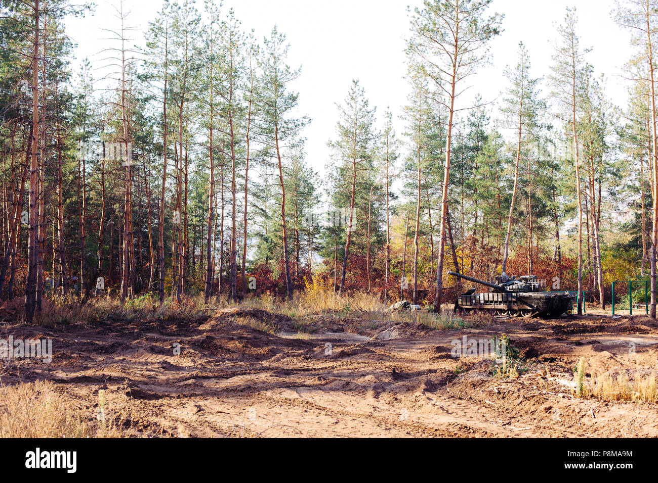 tank in a real war on donbass Stock Photo - Alamy