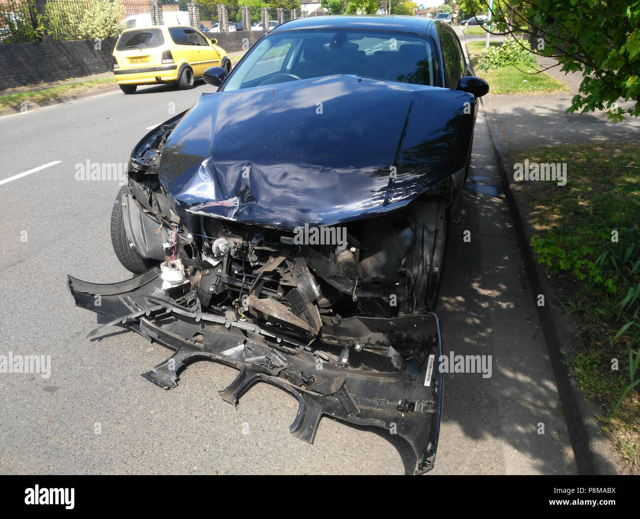europe, UK, car wrecked Stock Photo - Alamy