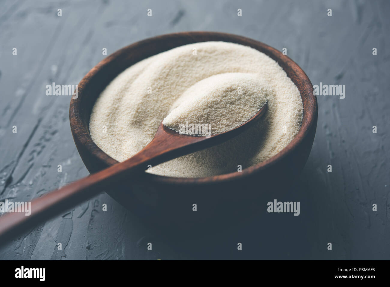 Raw Semolina flour or Rava powder is the coarse, purified wheat ...