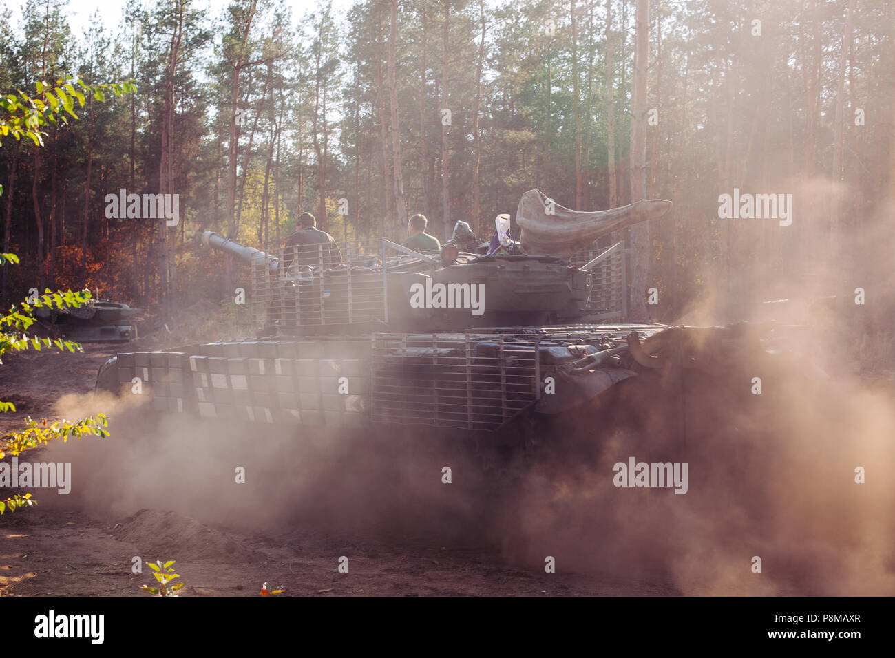 tank in a real war on donbass Stock Photo - Alamy
